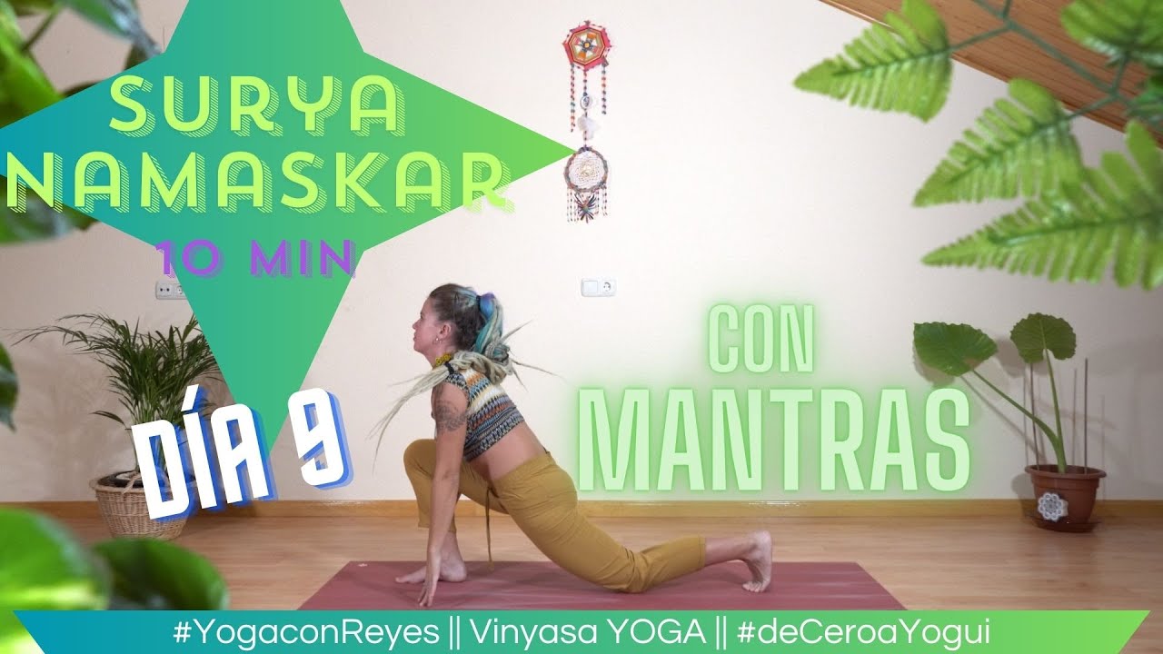 🌱10 min Día 9 - Vinyasa YOGA para PRINCIPIANTES || Saludo al Sol con ...