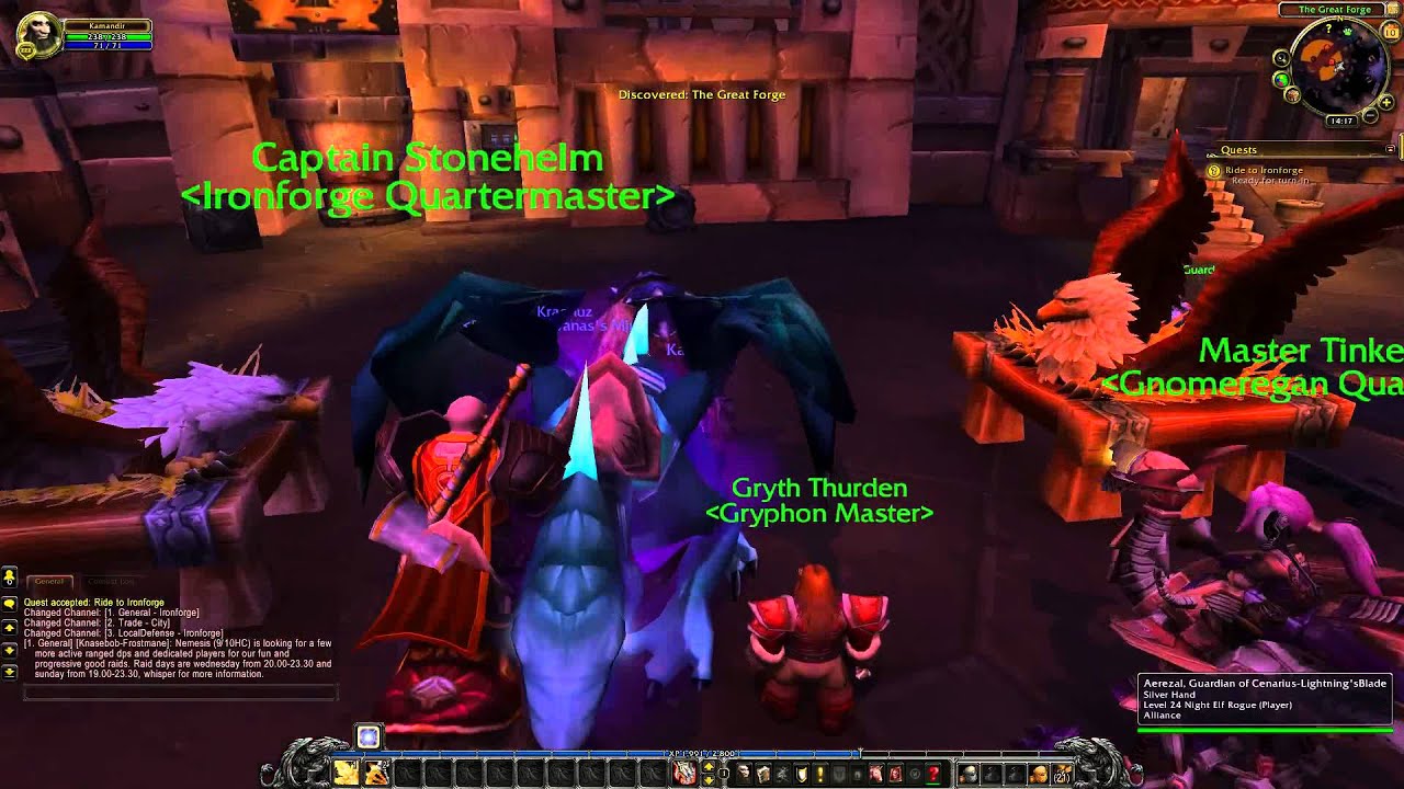 WoW quest #20 Ride to Ironforge - YouTube