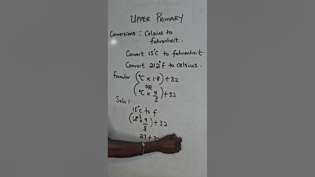 How to convert Fahrenheit to Degree Celsius and vice versa - YouTube