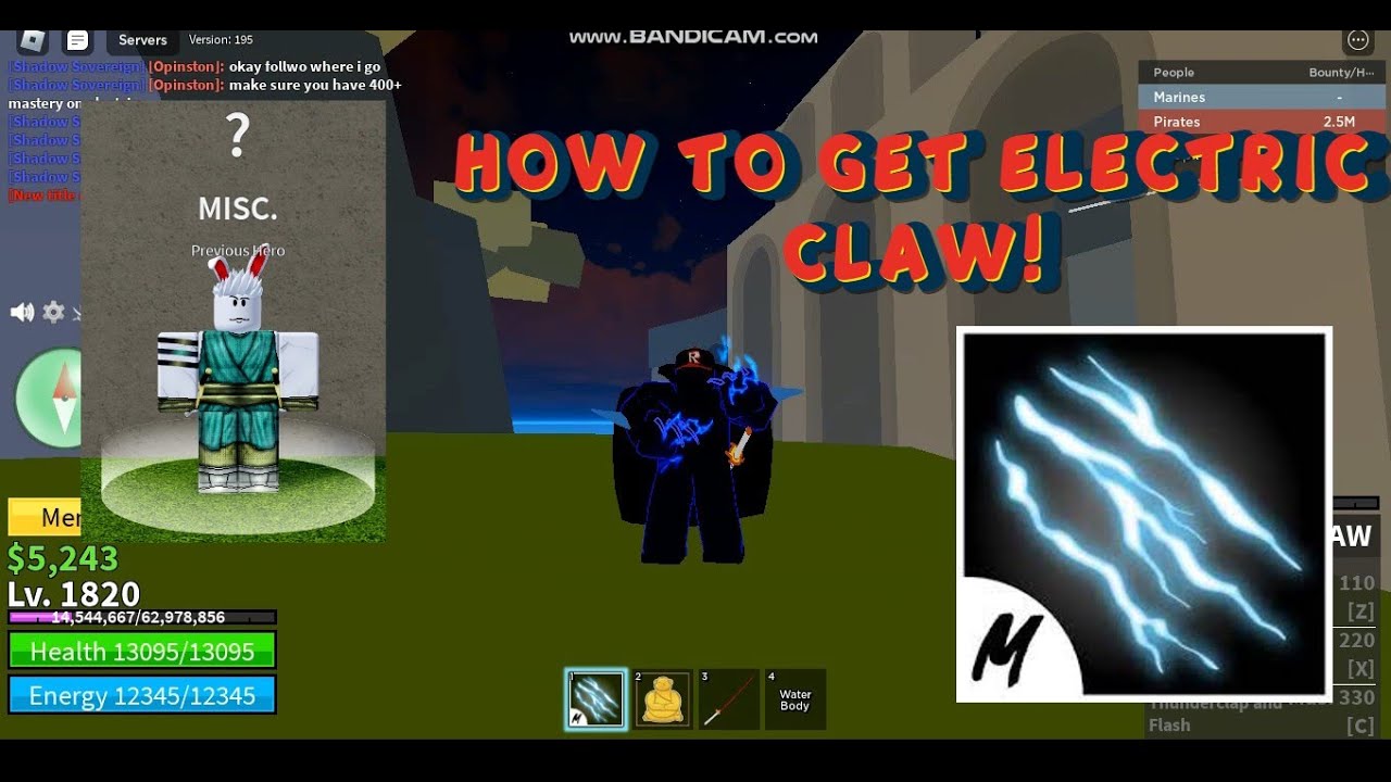How To Get Electric Claw In Blox Fruits! - YouTube