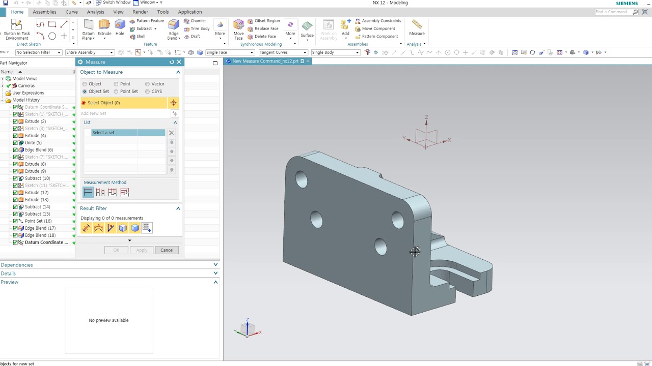 Measure NX12 curve length - YouTube
