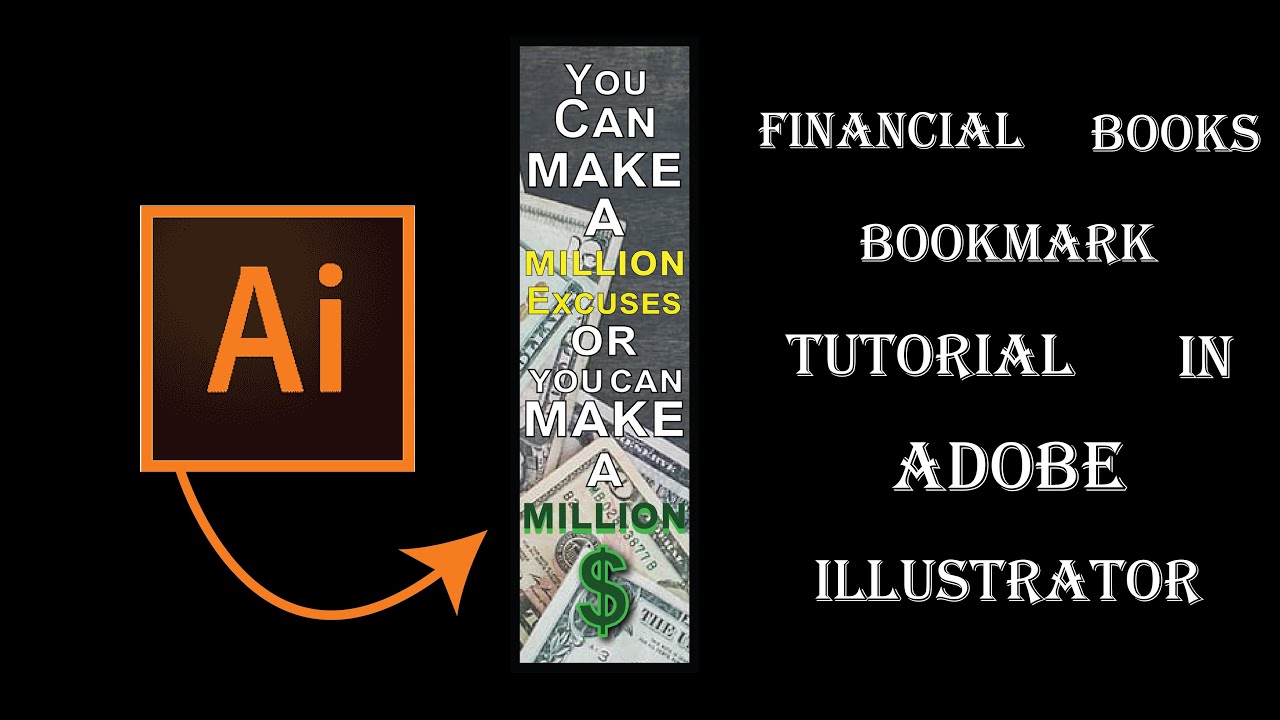 Financial Books Bookmark Tutorial In Adobe Illustrator | Simple ...