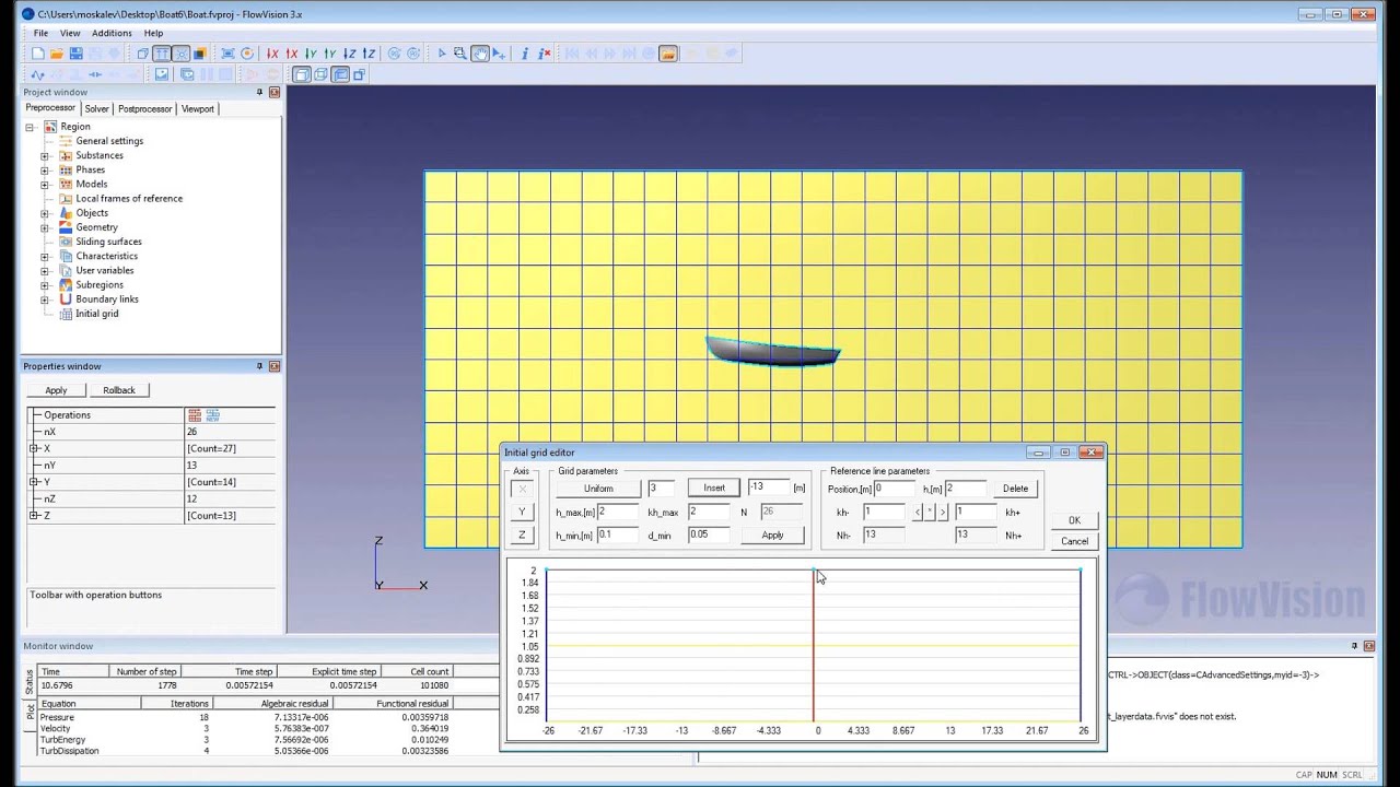 Основы FlowVision: редактор начальной сетки - YouTube