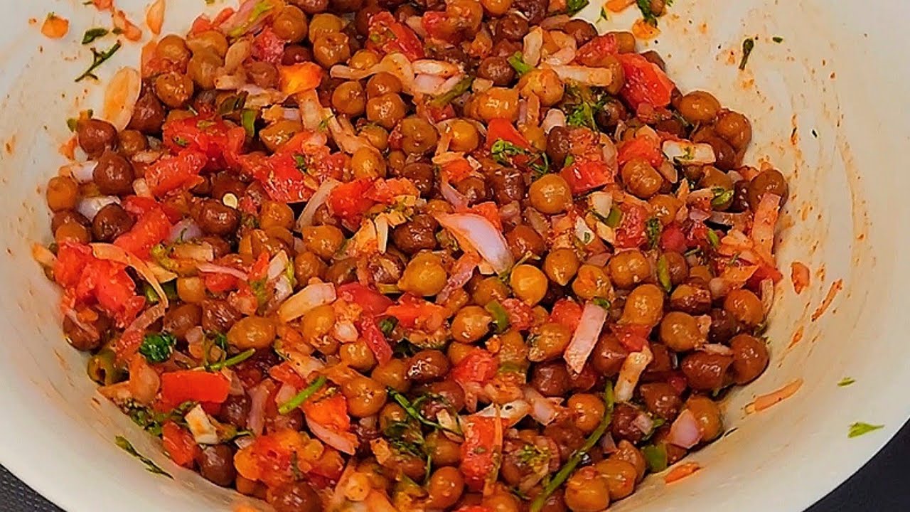 boiled chane ki chaat perfect thele wali chat kale chane ki chaat ...