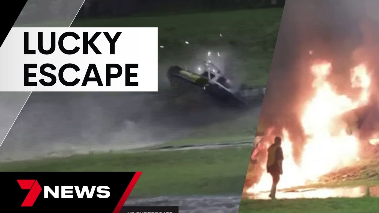 Teenager walks away in terrifying high-speed boat crash | 7 News ...