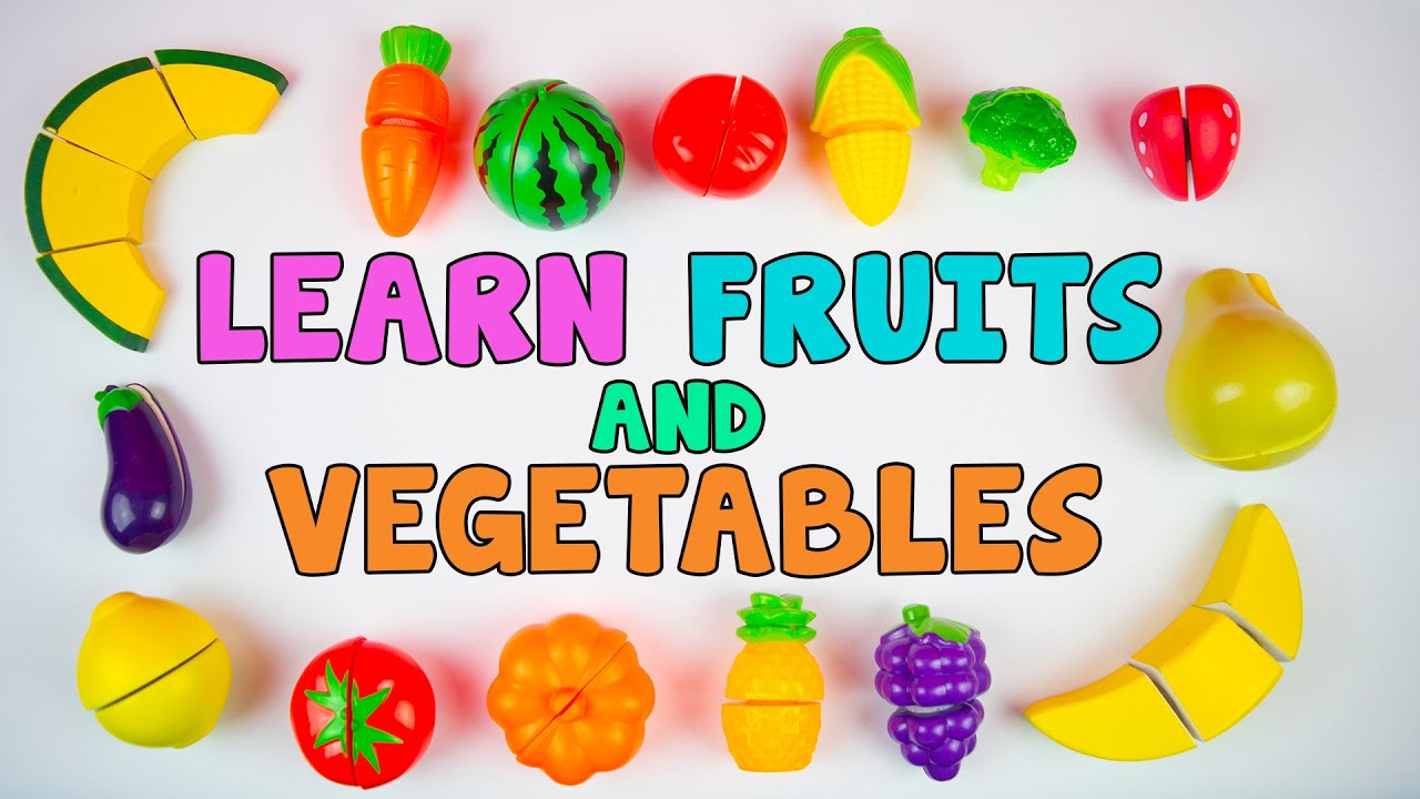 Learn Names of Fruits and Vegetables Toy Kitchen Velcro Fruits and ...