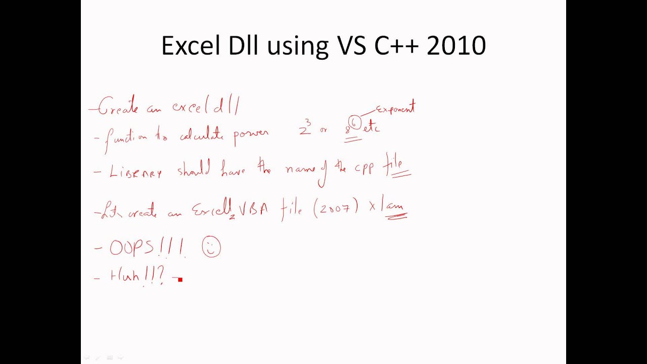 Excel Dll Using C Vs 2010 Express With Debugging Youtube