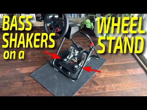 DIY Simrig Bass Shakers On a Folding Sim Racing Wheel Stand - Cheap Simhub Mod!