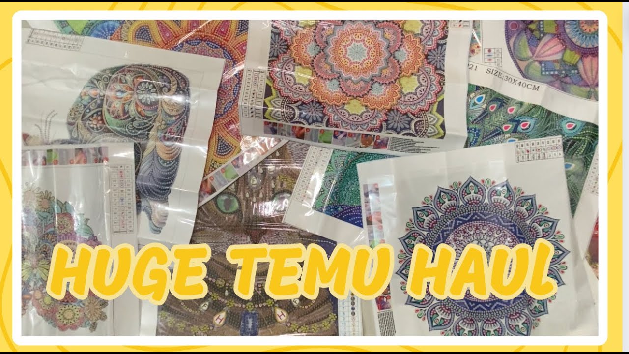HUGE TEMU HAUL / TEMU UNBOXING OF 11 DIAMOND PAINTINGS - YouTube