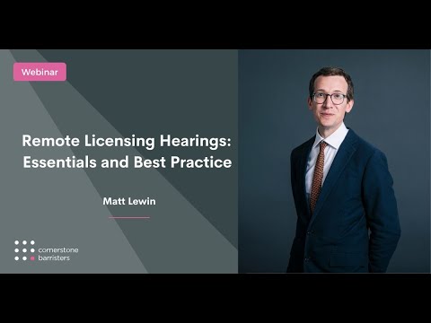 Remote Licensing Hearings: Essentials and Best Practice | Cornerstone ...