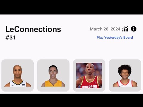 Day 27 of LeConnections - LeConnections #31 for March 28th 2024 - YouTube