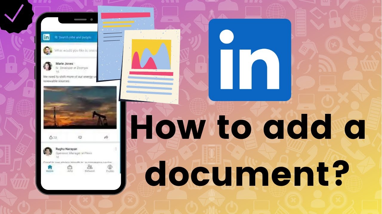 How to add a document to LinkedIn? - YouTube