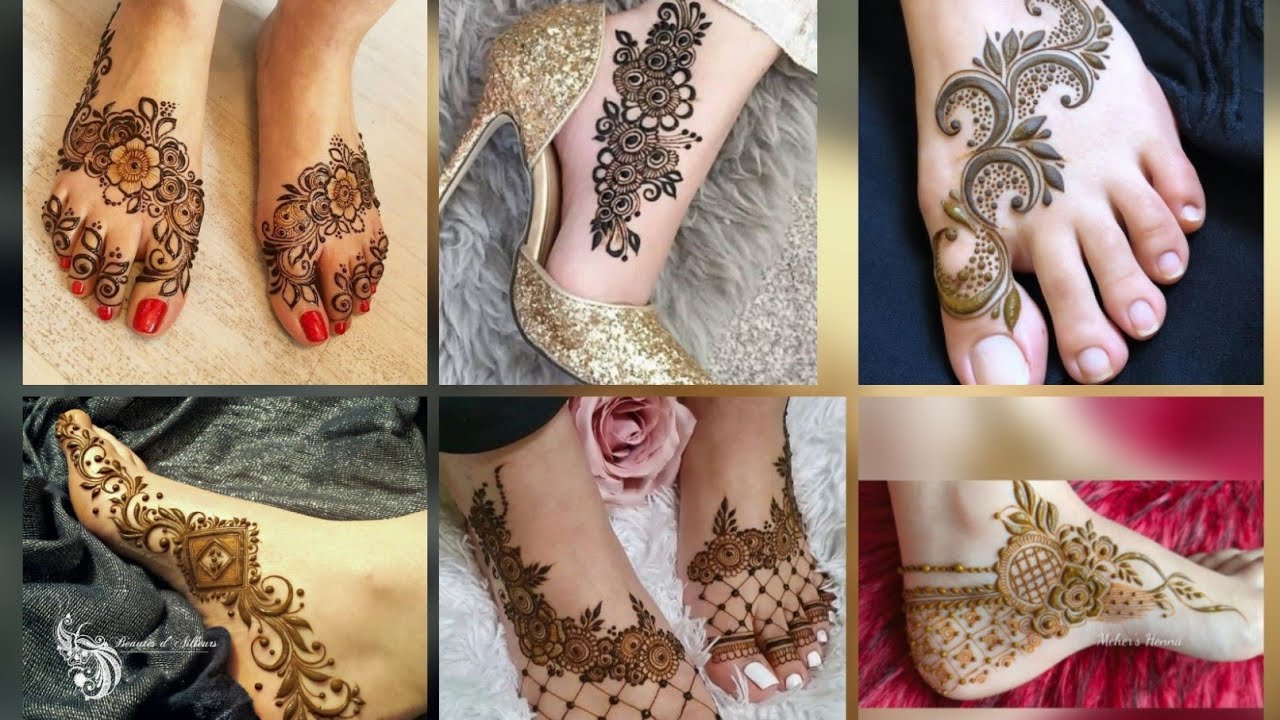 Beautiful Feet Mehndi design Collection | Stylish Feet Mehndi designs ...