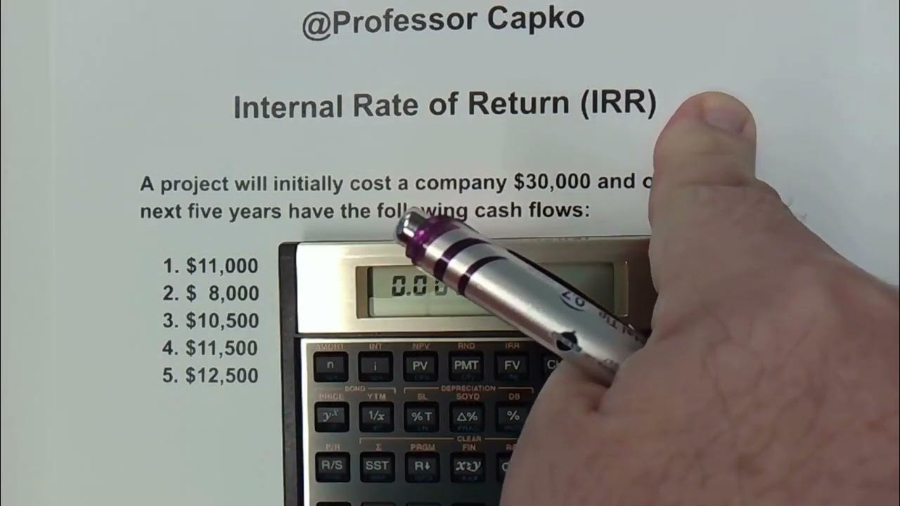 How to Calculate IRR Using the HP12C Financial Calculator - YouTube