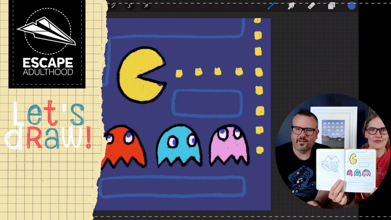 Let’s Draw Pac-Man and Ghosts! - YouTube