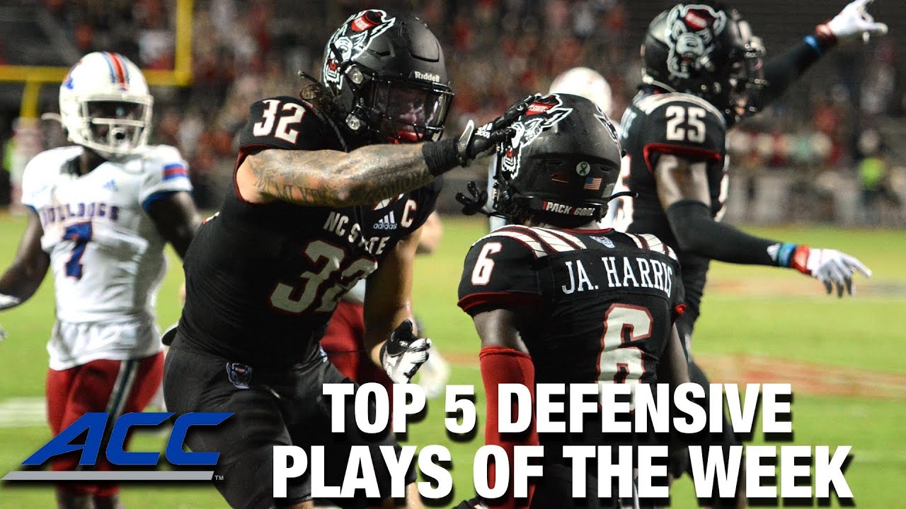2021 ACC Football Top 5 Defensive Plays Of The Week: Week 5 - YouTube