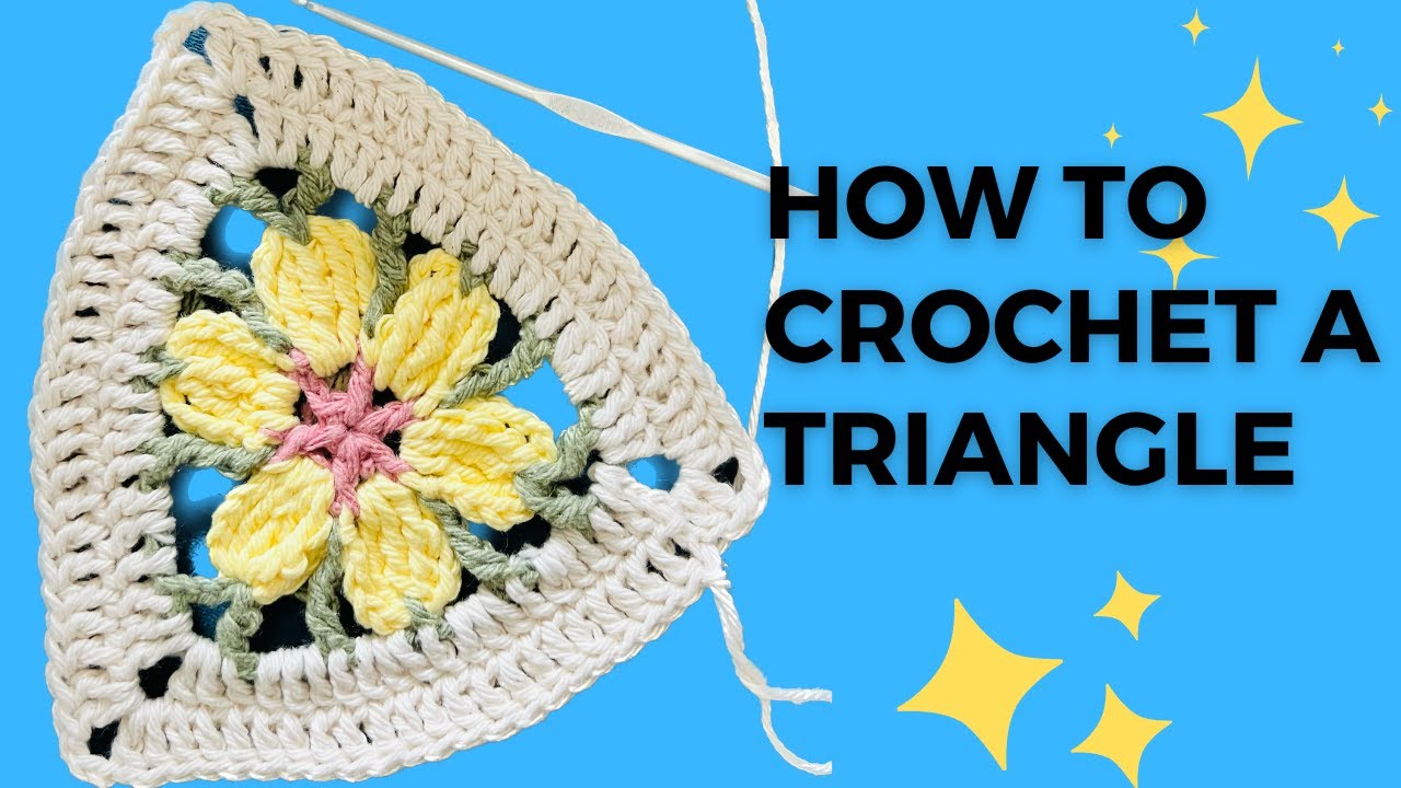 Crochet Triangle Flower Pattern Tutorial | Easy to Follow 🌸 - YouTube