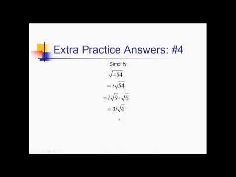 Intro to Imaginary Numbers: Problem Set #3 - YouTube
