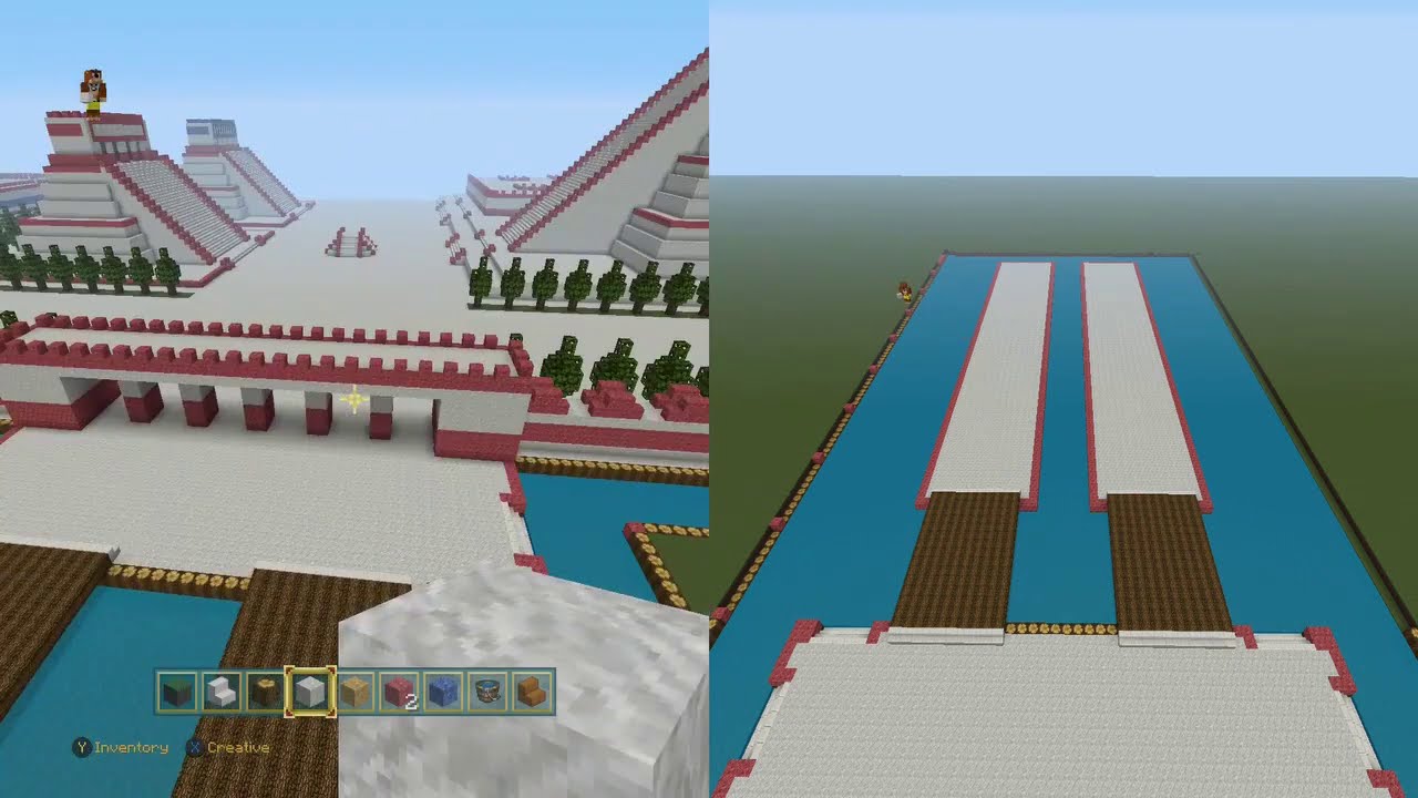 Construyendo Tenochtitlan calzada Minecraft - YouTube
