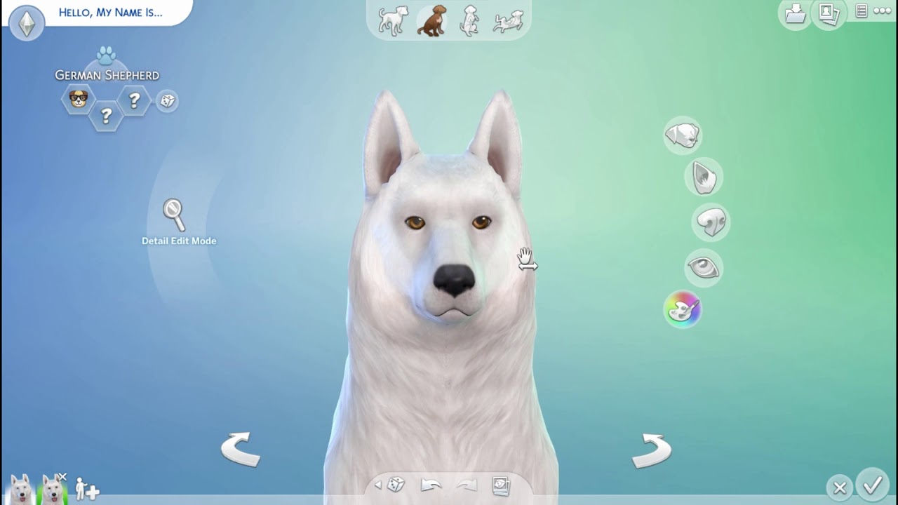 TheSims4 Speed Build White German Shepherd - YouTube