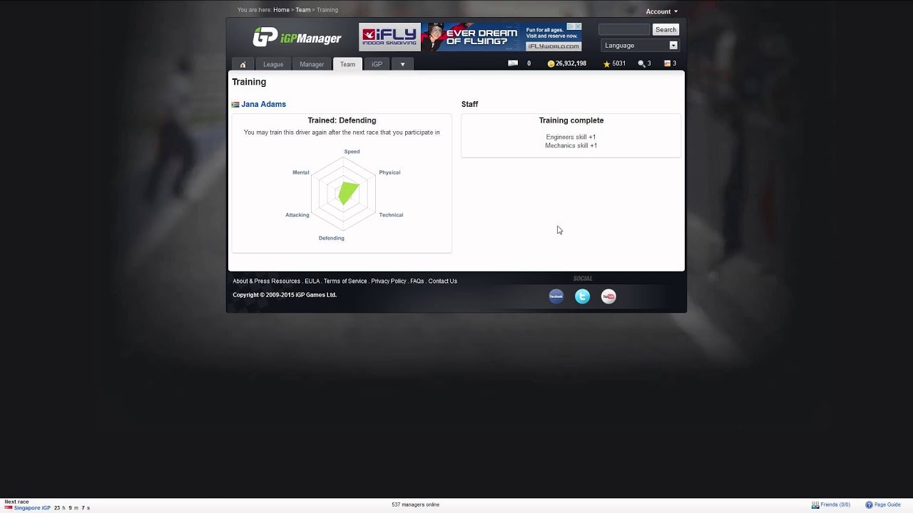 iGP Manager Episode 5: Post-Race and Driver Training - YouTube