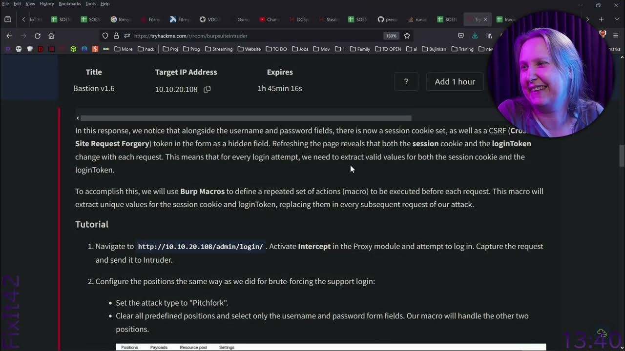 Burp Suite: Intruder - Learning Hacking @ TryHackMe.com (2024-05-02) - YouTube