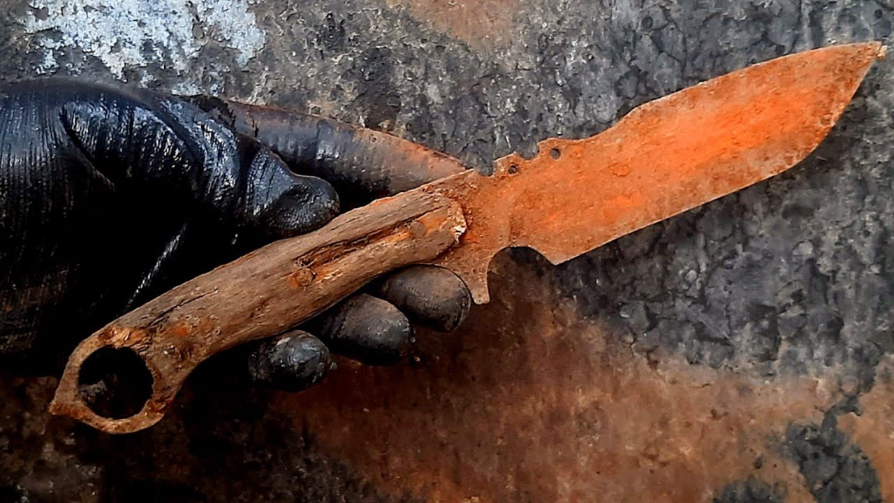 ‏Restoration, rusty hunting .restorationknife‏ .Rebuilding‏ - YouTube