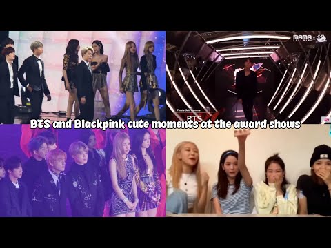 BTS and BLACKPINK cute moments at the award shows