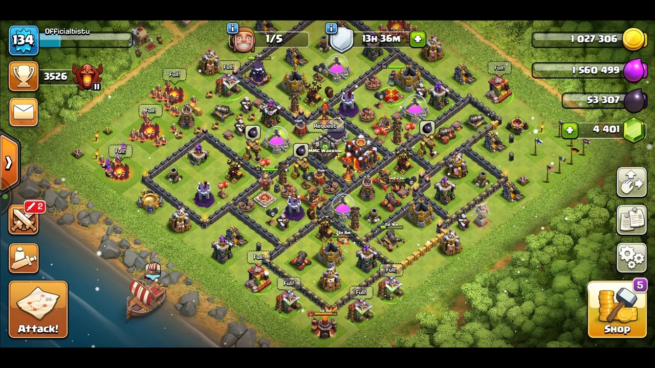 village raid full 100% townhall10 clash of clans - YouTube