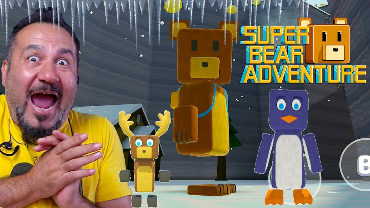 SUPER BEAR ADVENTURE KAR YAĞIYOR! DEV BOSS GELDİ! 3.BÖLÜM - YouTube