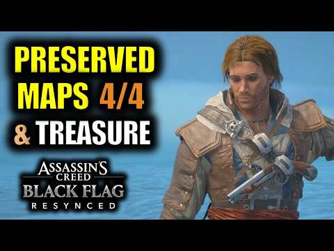 All Preserved Map Pieces & Sacrifice Island Treasure Location | Assassin's Creed Black Flag Resynced