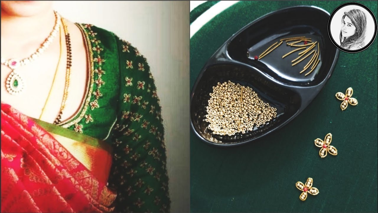 Simple Aari work with Normal Needle for Beginners - YouTube