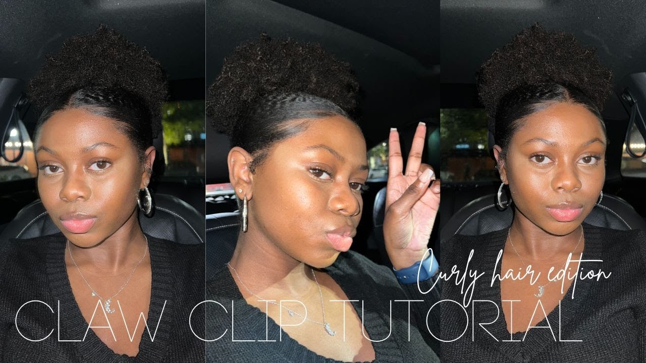 CLAW CLIP HAIRSTYLE ON NATURAL HAIR | Quick & Easy - YouTube