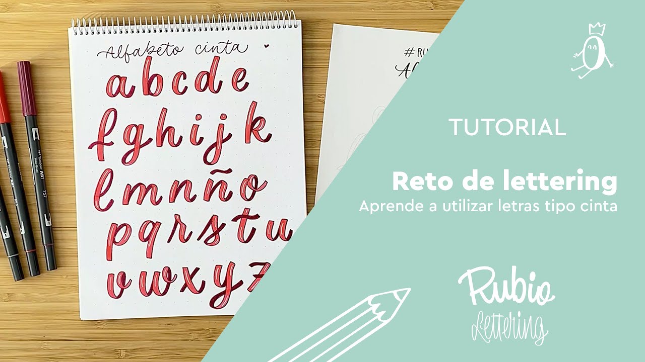 Tutorial Reto de lettering – Aprende a utilizar letras tipo cinta ...