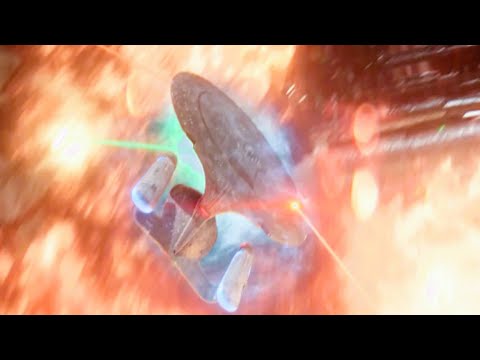 Enterprise D vs Borg Cube {Scenes] Star Trek Picard "The Last ...
