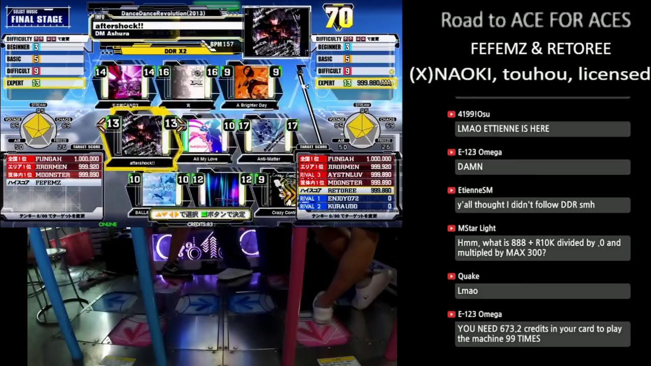 FEFEMZ Live! DDR Road to ACE FOR ACES (2) - YouTube