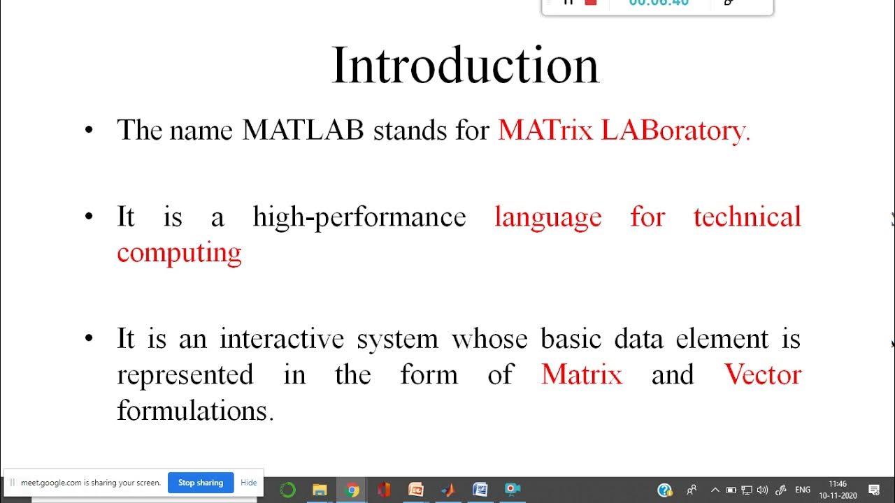 Introduction to MATLAB Tool - YouTube