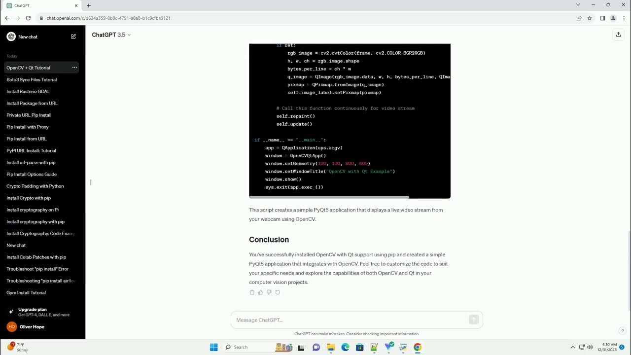 pip install opencv with qt - YouTube