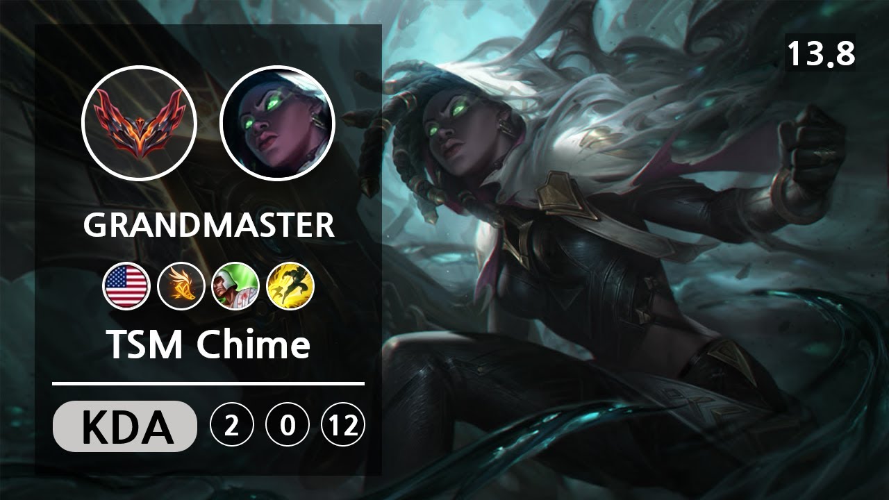 롤 북미 그랜드마스터 서폿 세나 " TSM Chime " | Patch 13.8 - YouTube