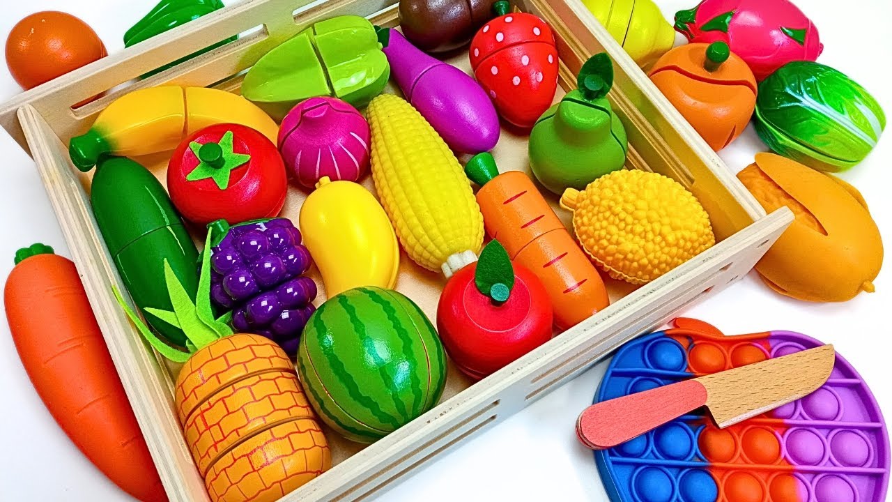 Mixing Fruits and Vegetables Colorful, Cutting Cucumber | Satisfying ...
