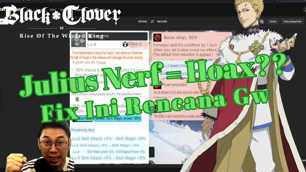 🍀Julius Di Nerf = HOAX Fix Ini Rencana Gw Kedepan🤑 [Black Clover Mobile ...