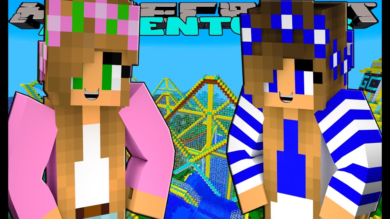 Minecraft-Little Carly Adventures-AT THE AMUSEMENT PARK w/Little Kelly ...