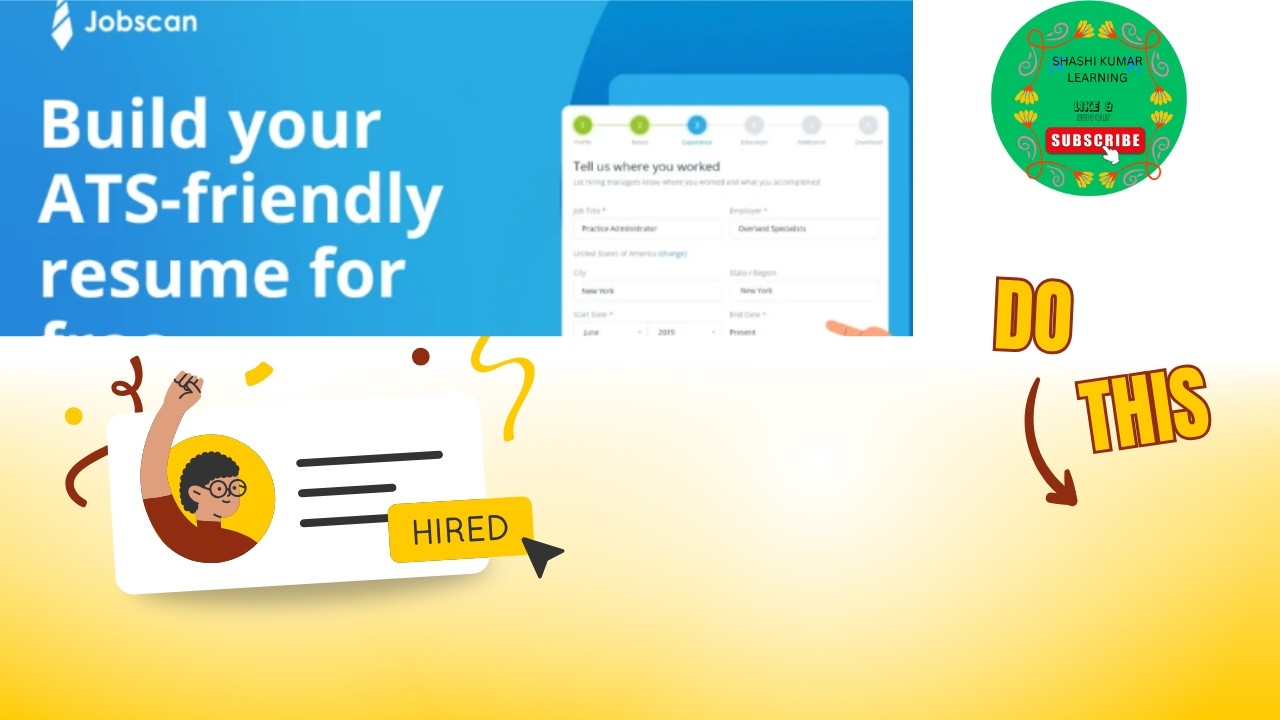JobScan ATS Free Resume Template - YouTube