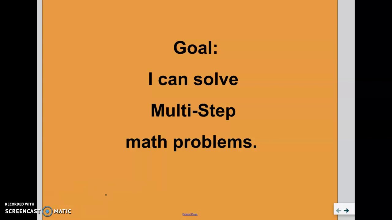 Multi-Step Problems Lesson 2 - YouTube