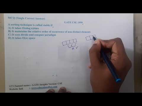 GATE CSE 1999 Q ||Algorithms || GATE Insights Version: CSE - YouTube