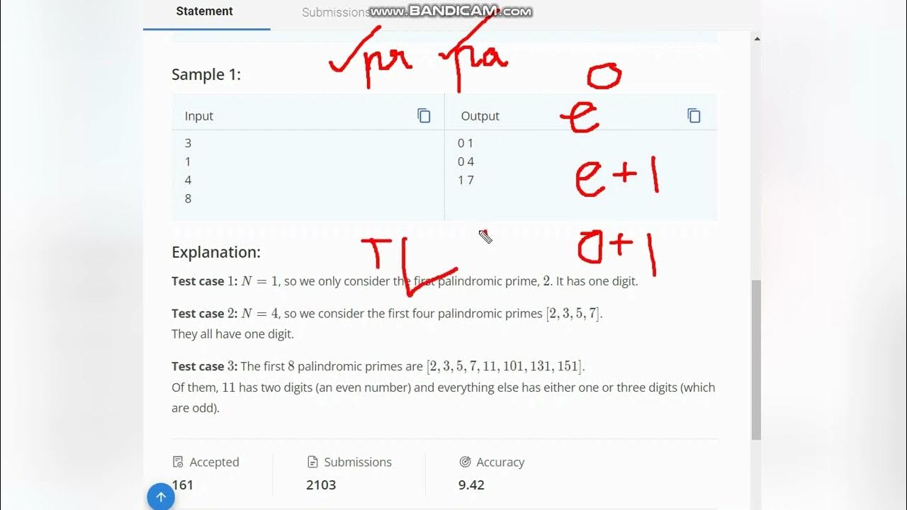 Palindromic Prime Numbers Mdriev Codechef Starters 108 Full Solution Youtube