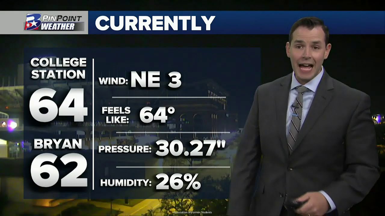 Kbtx Weather Layer up Tuesday! A chilly start leads to a pleasant ...