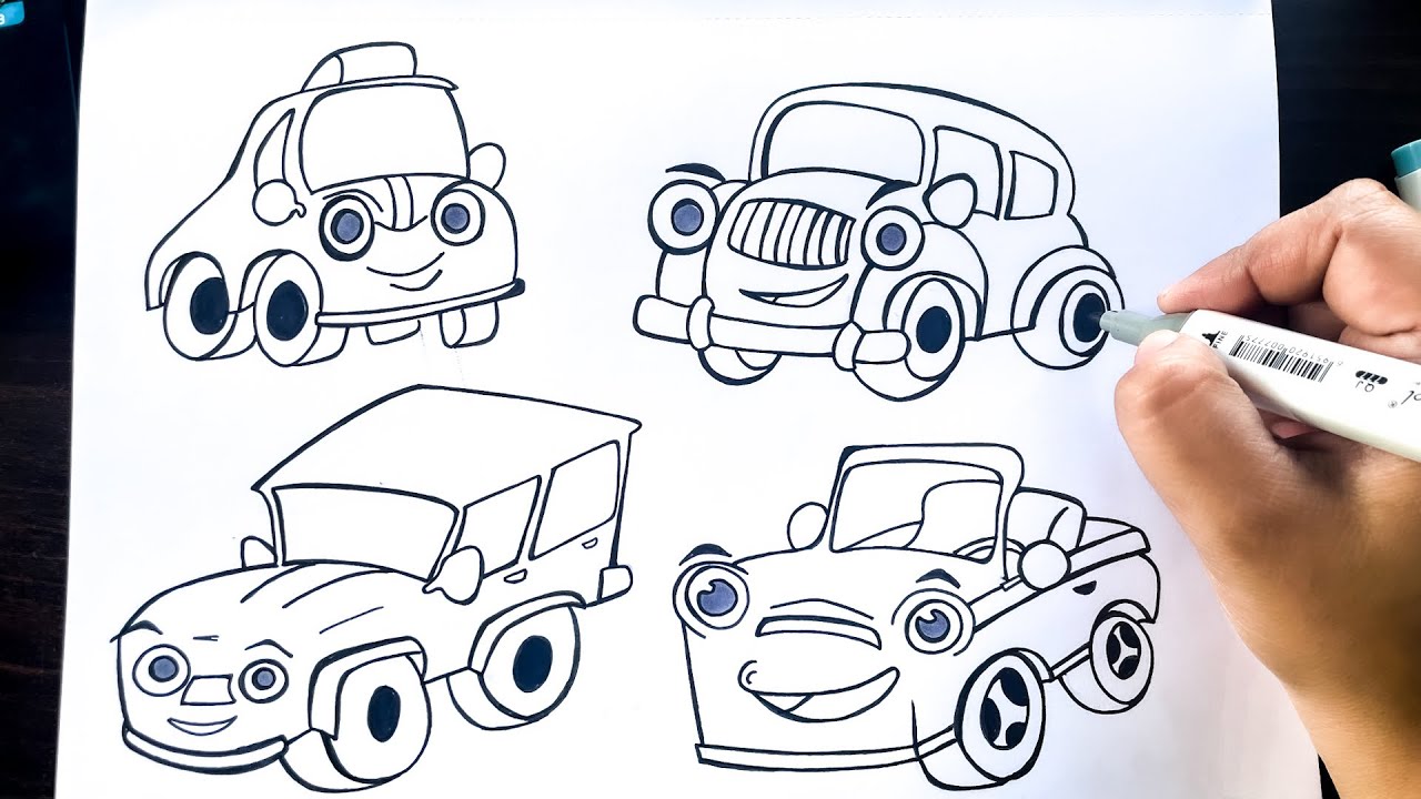 Easy Vehicle Drawing || How To Draw Vehicle / Transportation / Car easy ...