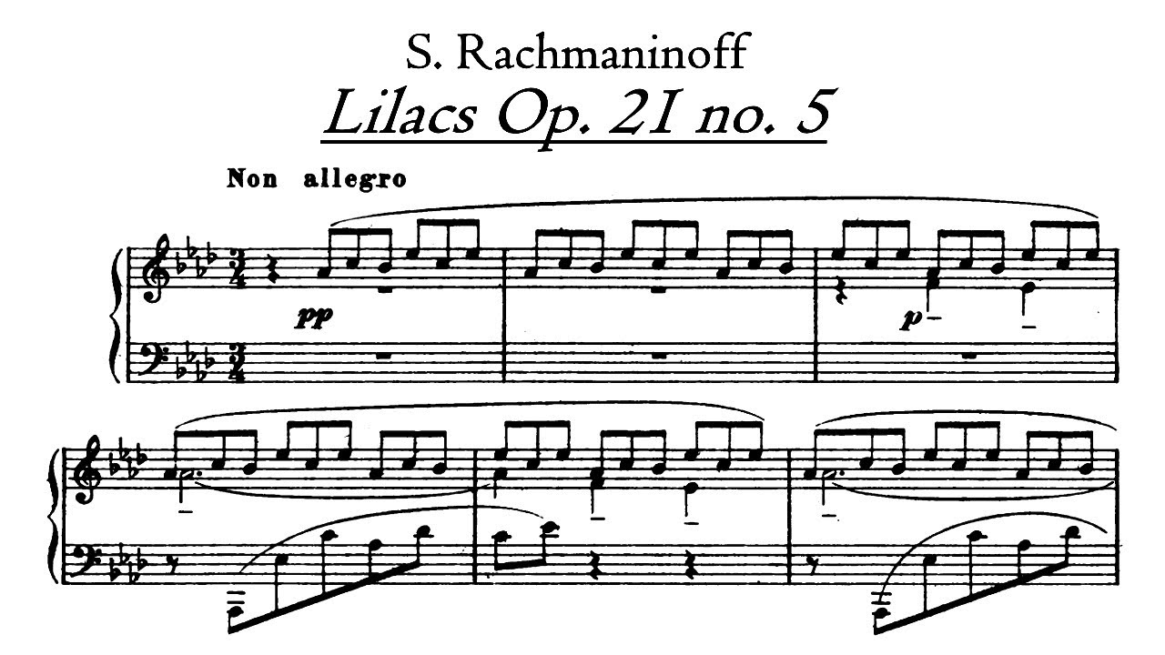 S. Rachmaninoff - "Lilacs" Op. 21 no. 5 (from 12 Romances) - YouTube