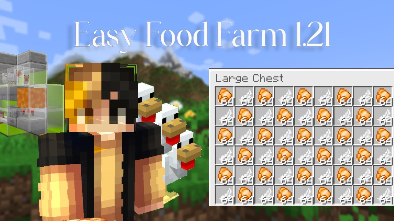 Minecraft Easy Automatic Food farm / Feather farm (1.21) - YouTube